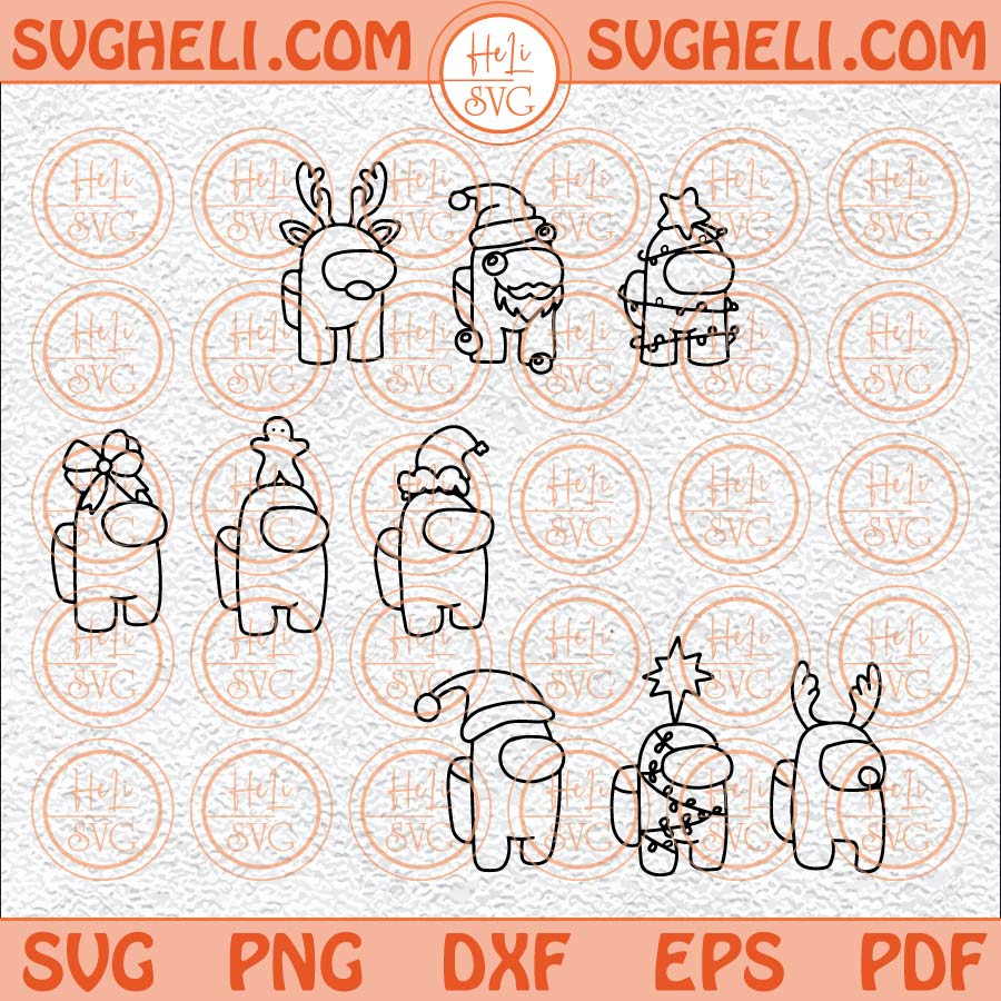 Among Us Christmas Svg Among Us Character Svg Christmas Day Svg