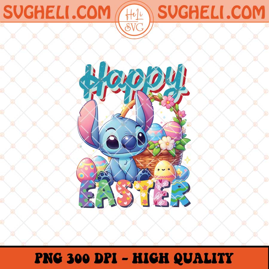 Happy Easter Stitch Png Stitch Easter Bunny Png