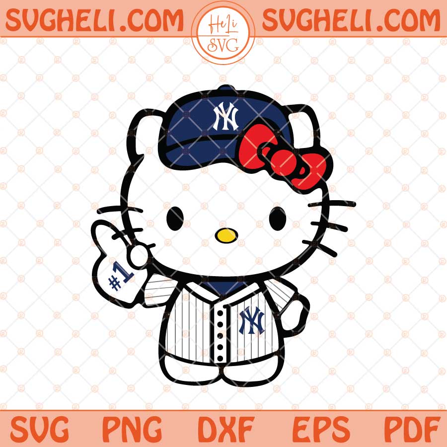 Hello Kitty New York Yankees Svg Yankees Baseball Svg