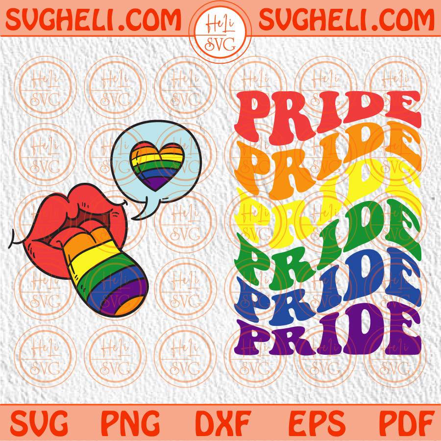 Pride Svg Rainbow Lips Tongue Svg Lgbt Svg Gay Pride Svg Gay Svg Png