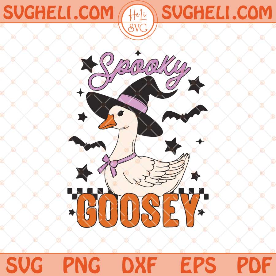 Spooky Goosey Svg Goose Halloween Svg Funny Halloween Svg