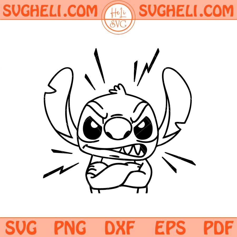 Angry Stitch Svg Stitch 2025 Svg Funny Lilo and Stitch Svg