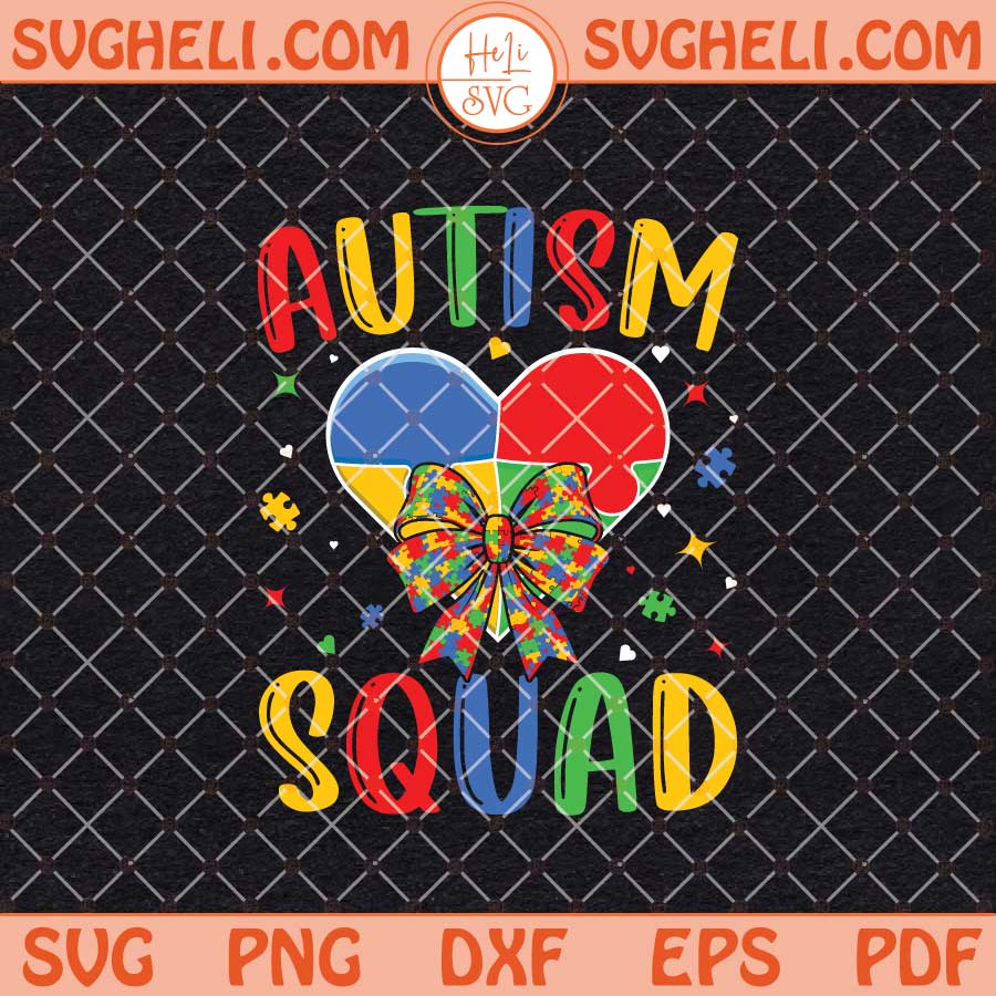 Autism Squad Coquette Png Autism Bow Svg Autism Svg