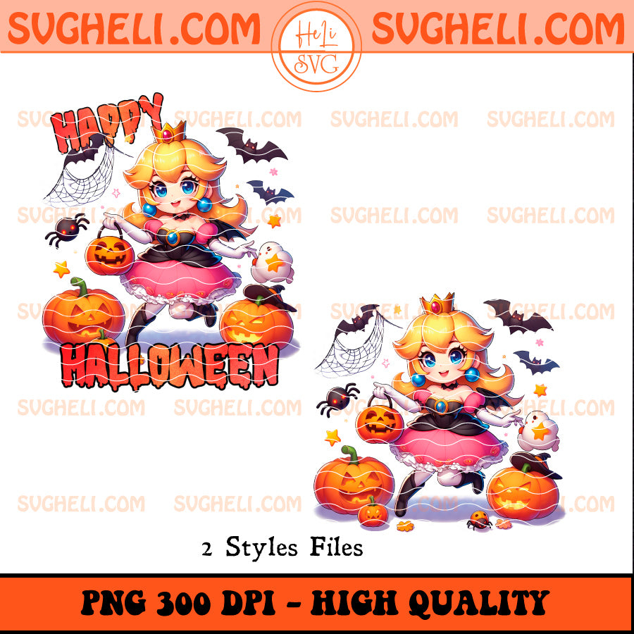 Baby Princess Peach Halloween Png, Happy Halloween Peach Png