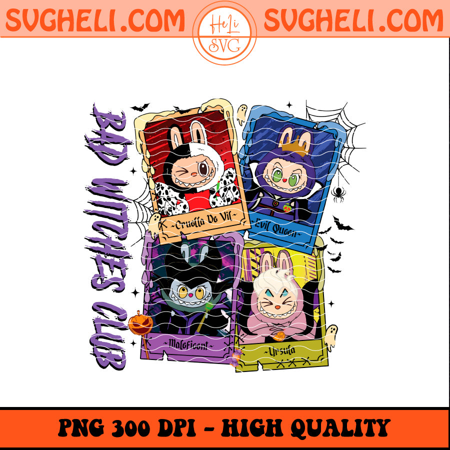 Bad Witches Club Labubu Png, Labubu Hocus Witch Png