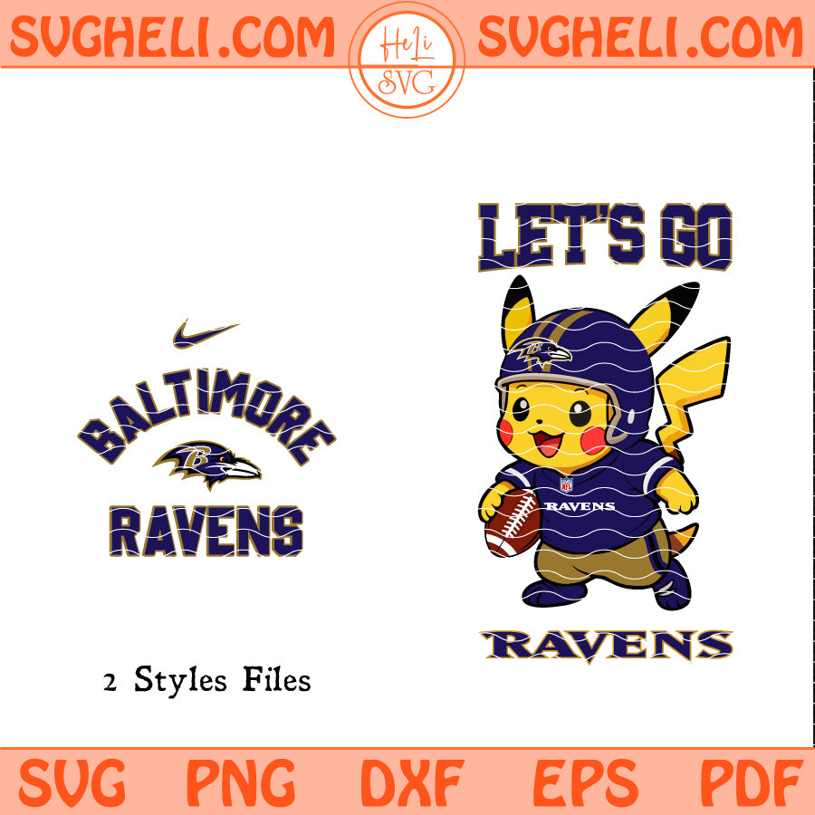 Baltimore Ravens Pokemon NFL Svg, Baltimore Ravens Svg