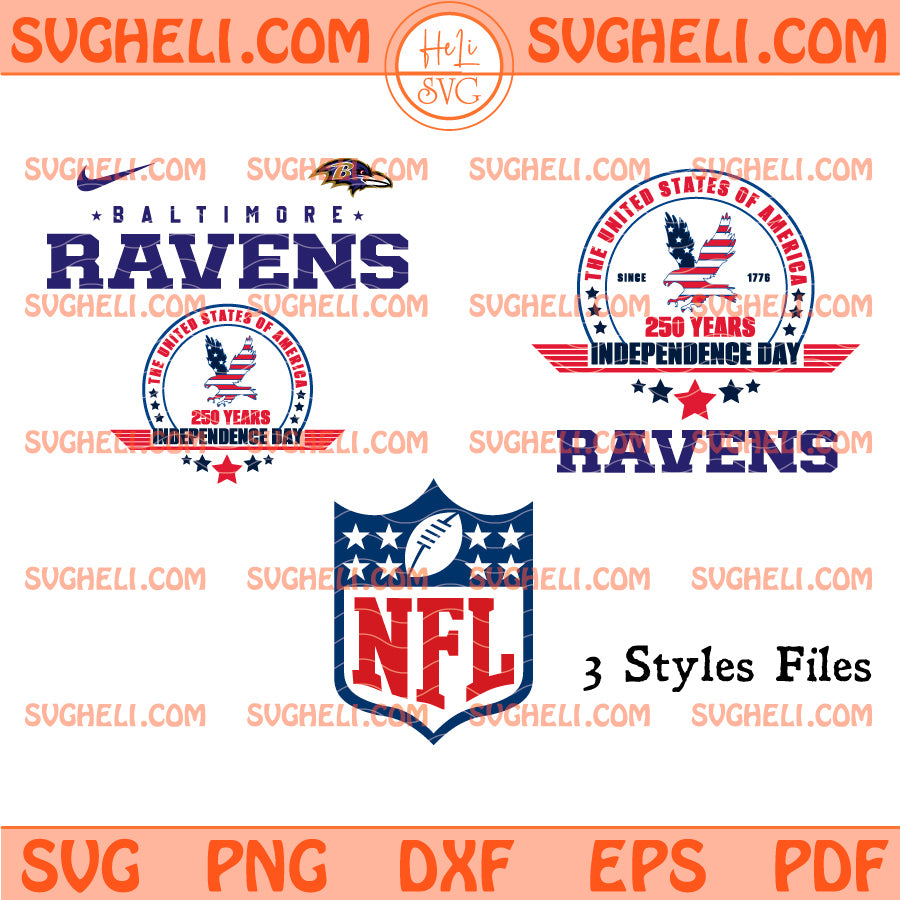 Baltimore Ravens USA 250th Anniversary Svg, Ravens NFL Svg