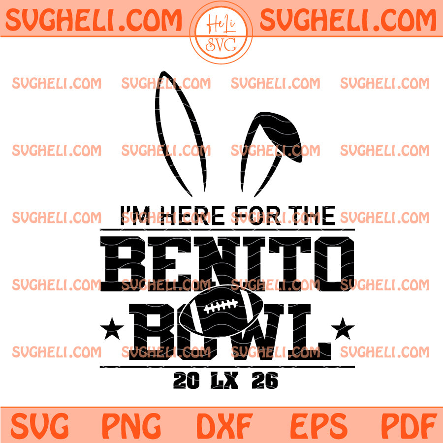 Benito Bowl Football Svg, Super Bowl Halftime Show Svg