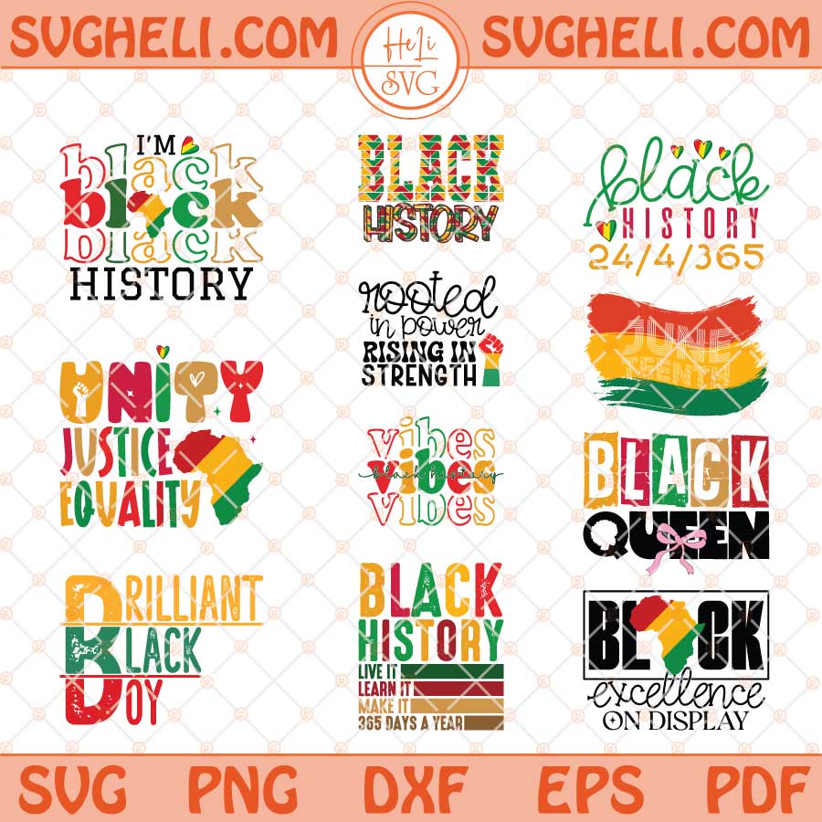 Black History Bundle Svg Black History Month Svg
