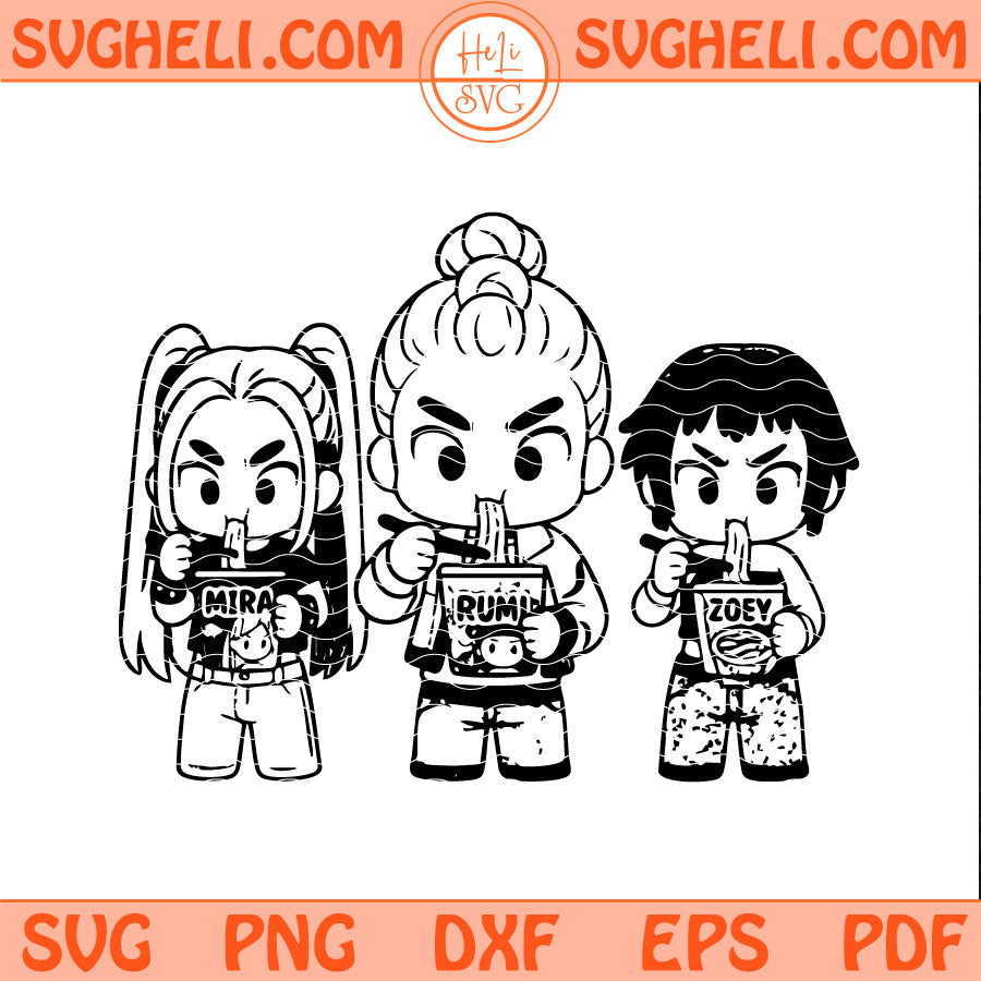 Black & White Huntrix Chibi Svg Huntrix Chibi Svg