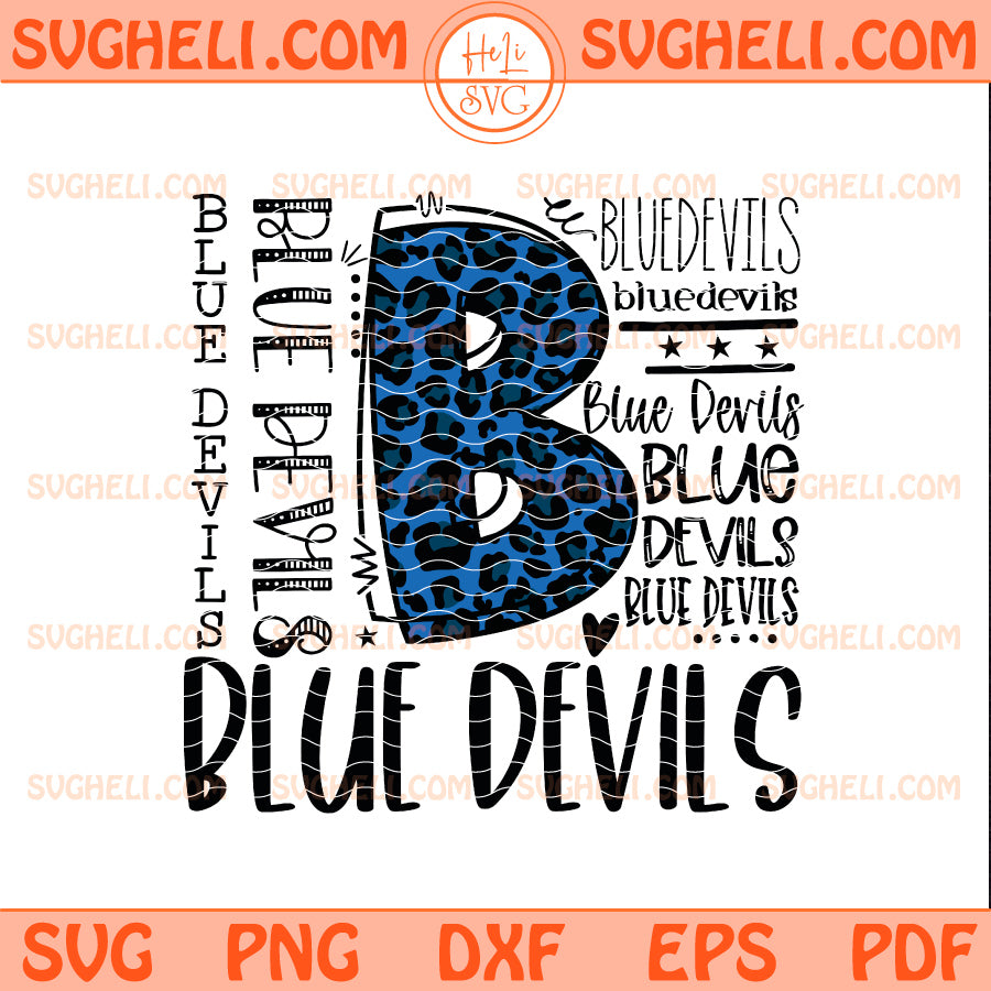 Blue Devil Svg Blue Devil Football Svg, Football Team Svg