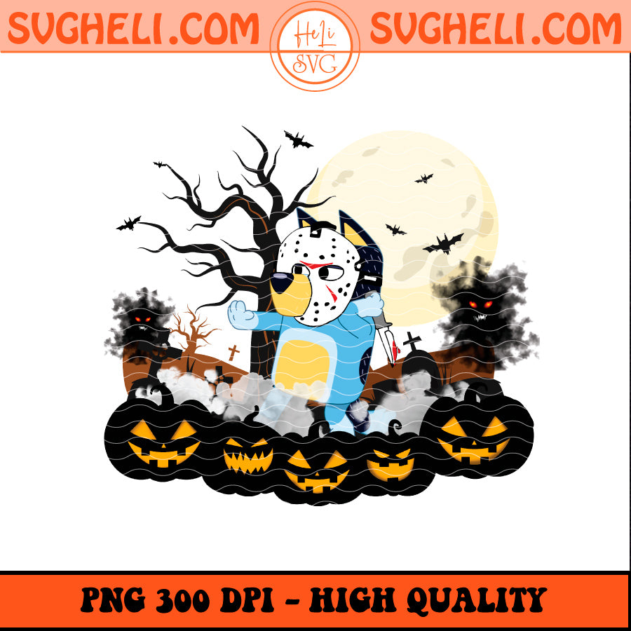 Bluey Jason Voorhees Horror Movie Png, Bluey Horror Png