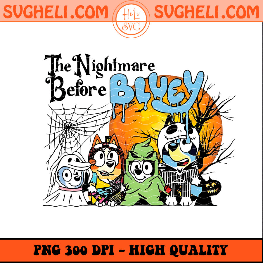 Bluey The Nightmare Before Png, Bluey Halloween Png