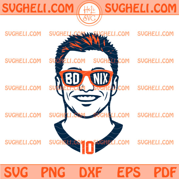 Bo Nix Denver Broncos Svg, Vintage Denver Broncos Bo Nix Svg