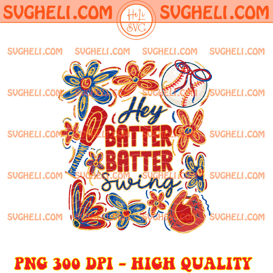 Boho Baseball Batter Batter Swing Png, Retro Baseball Png