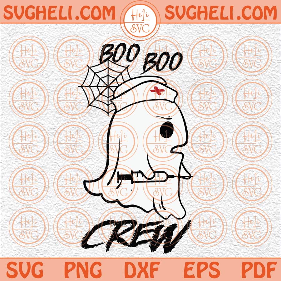 Boo Crew Svg Halloween Nurse Svg Cute Nurse Svg Halloween Svg