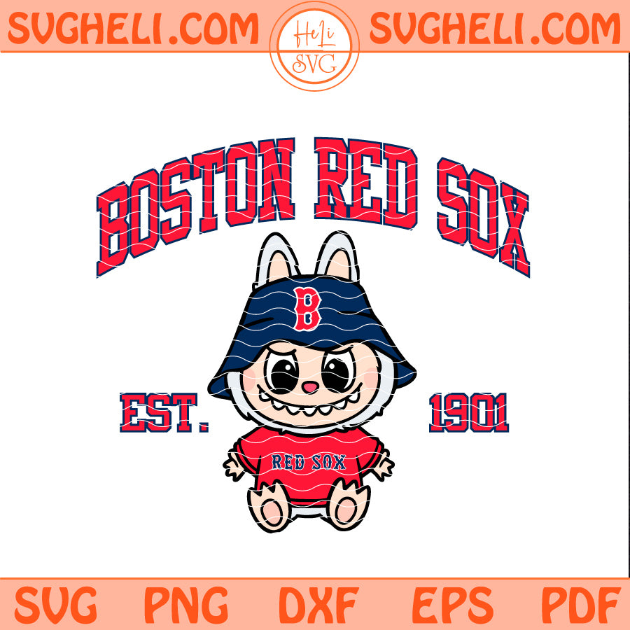 Boston Red Sox Labubu Baseball Svg Labubu MLB Svg