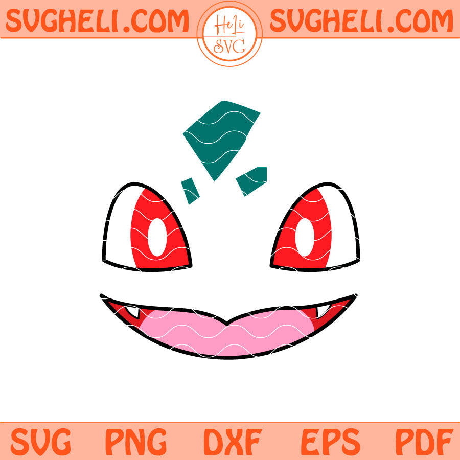 Bulbasaur Face Svg Pokemon Bulbasaur Svg Pokemon Face Svg