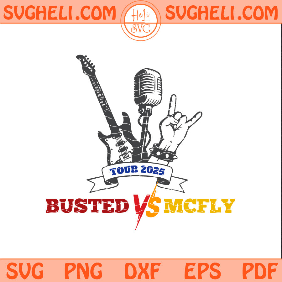 Busted Vs McFly Tour 2025 Svg, Busted Vs Mcfly Trendy Svg