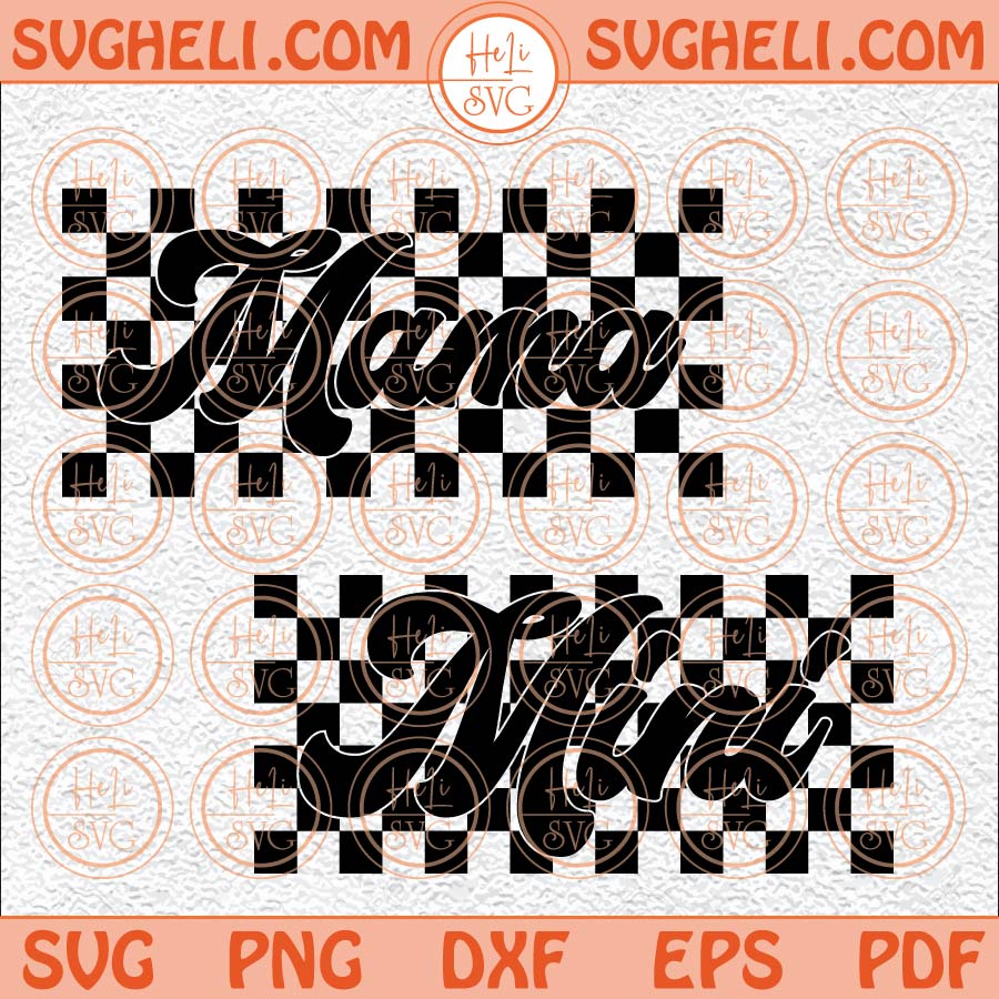 Checkered Mama Svg Checkered Mini Svg Rock And Roll Mom Svg