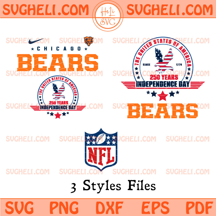 Chicago Bears USA 250th Anniversary Svg, Chicago Bears Svg