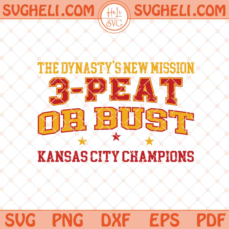 Chiefs 3Peat Svg Kansas City Chiefs Super Bowl LIX 2025 Svg