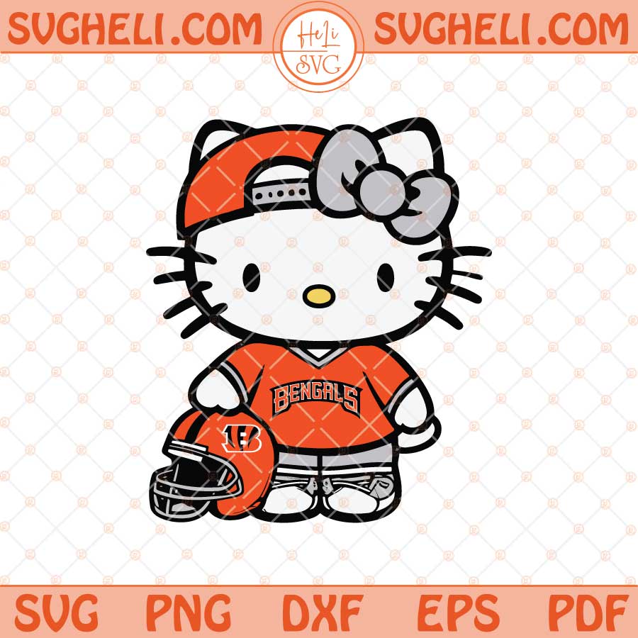 Cincinnati Bengals Hello Kitty Svg Bengals Football Svg
