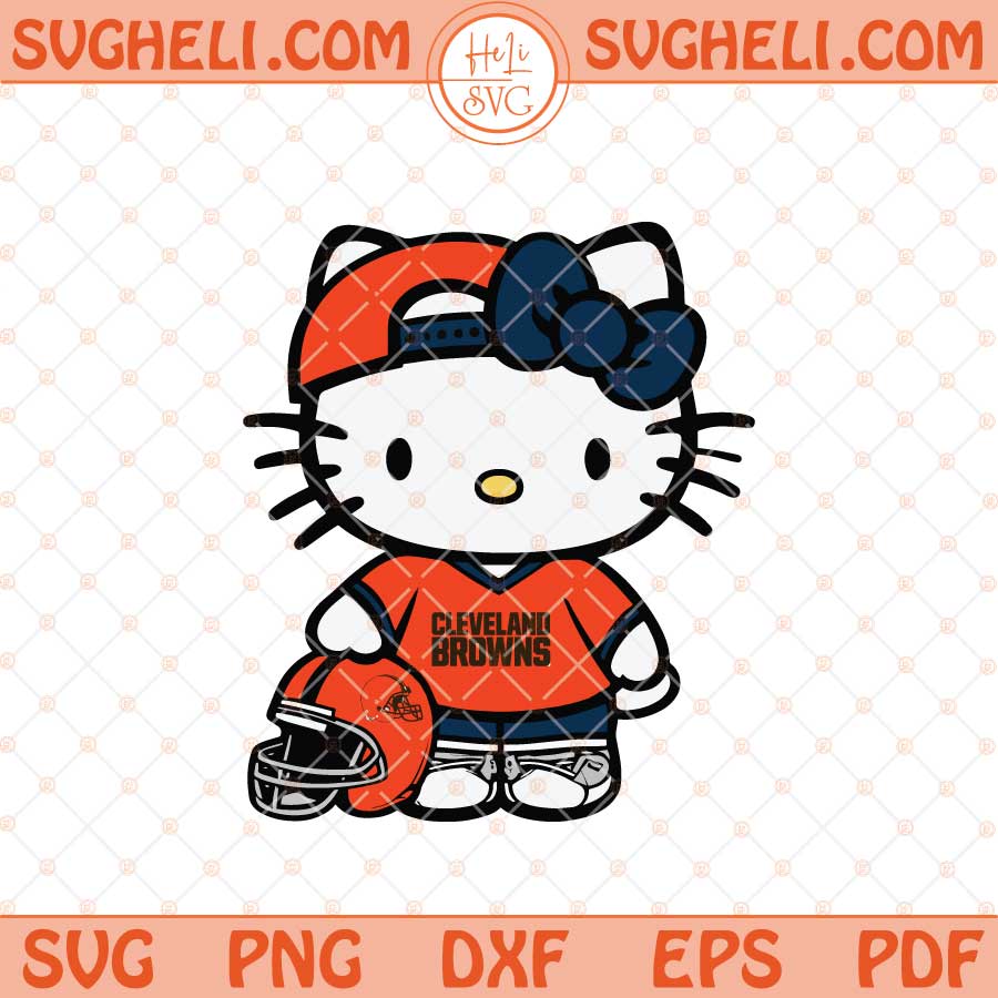Cleveland Browns Hello Kitty Svg Cleveland Football Svg