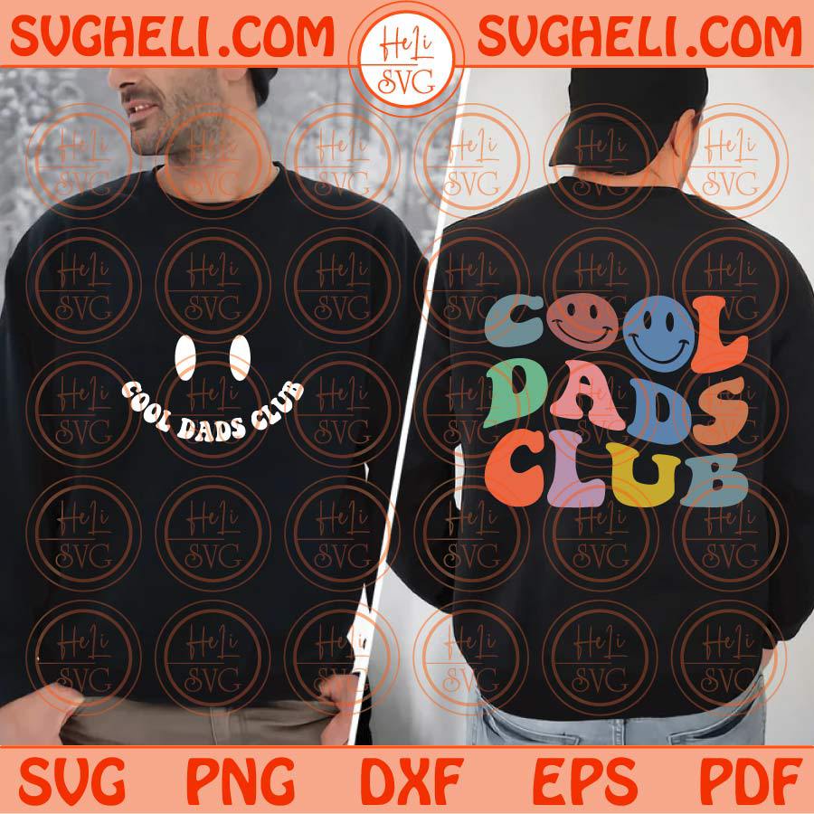 Cool Dads Club Svg Wavy Cool Dad Svg Retro Father's Day Gift Svg Png