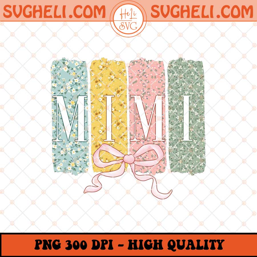 Coquette Mimi Floral Png Preppy Floral Mimi Png