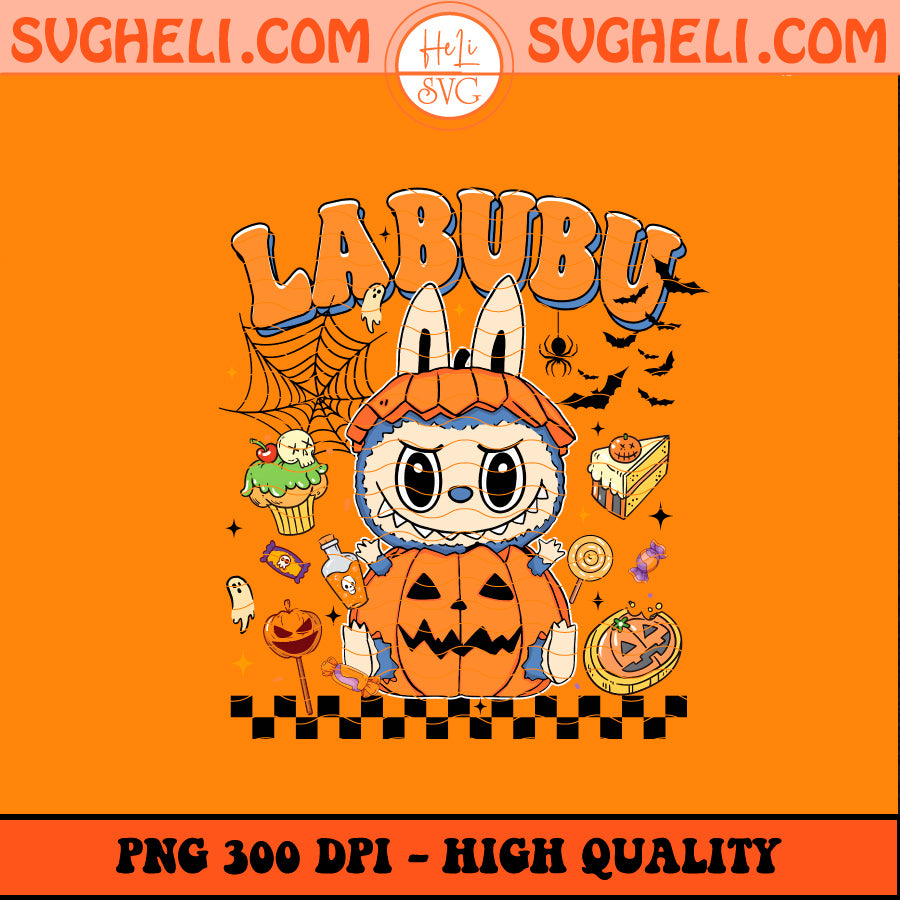 Costume Pumpkin Labubu Png, Labubu Halloween Png, Labubu Png