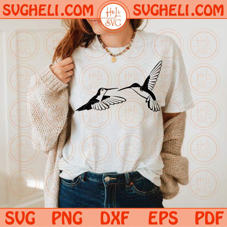 Couple Hummingbird Svg Silhouette Hummingbirds Svg for Cricut Cut