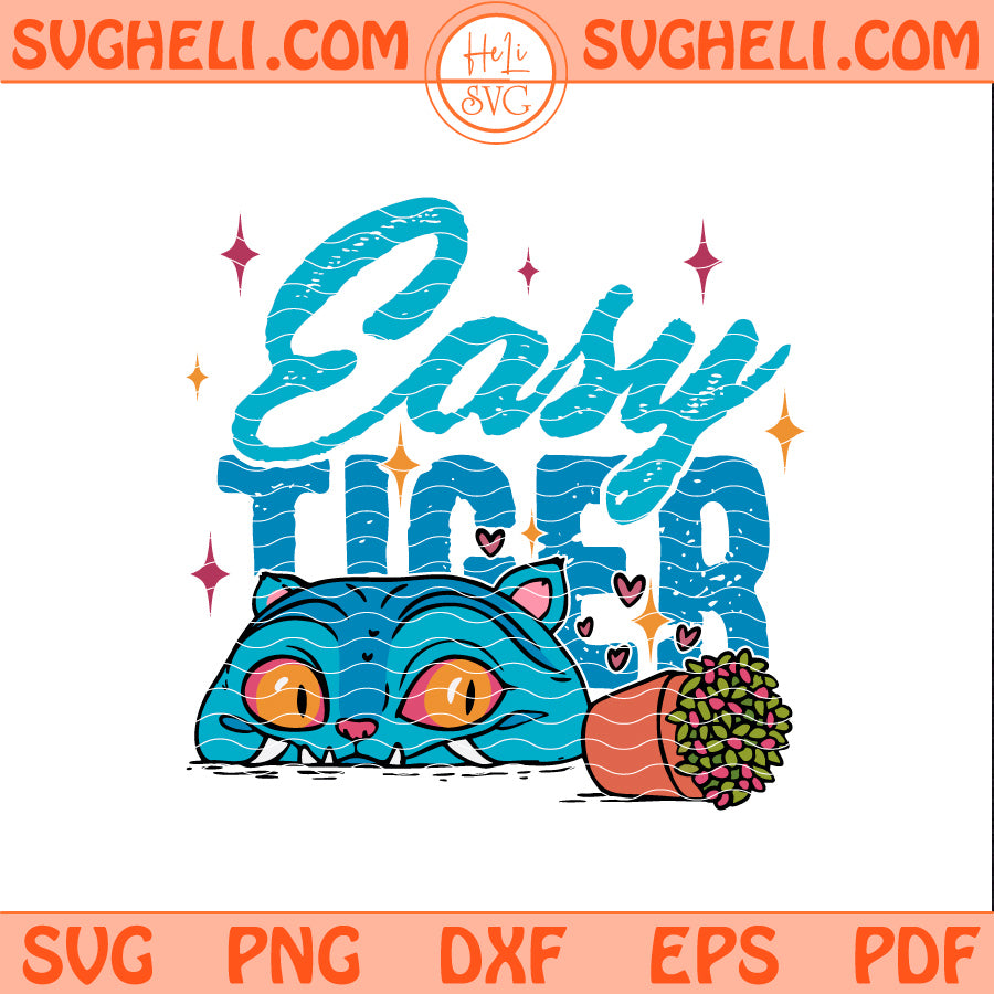 Cute Easy Tiger Derpy Svg – KPop Demon Hunters Tiger Clipart