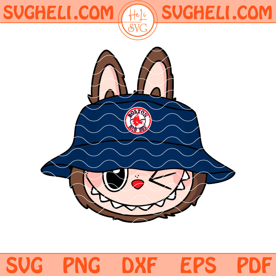 Cute Labubu Face Boston Red Sox Svg Labubu Red Sox Svg