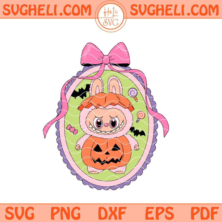 Cute Labubu Pumpkin Svg Labubu Halloween Svg Labubu Svg