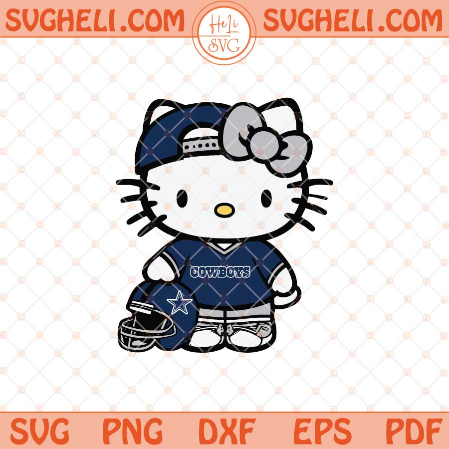 Dallas Cowboys Hello Kitty Svg Star Cowboys Football Svg