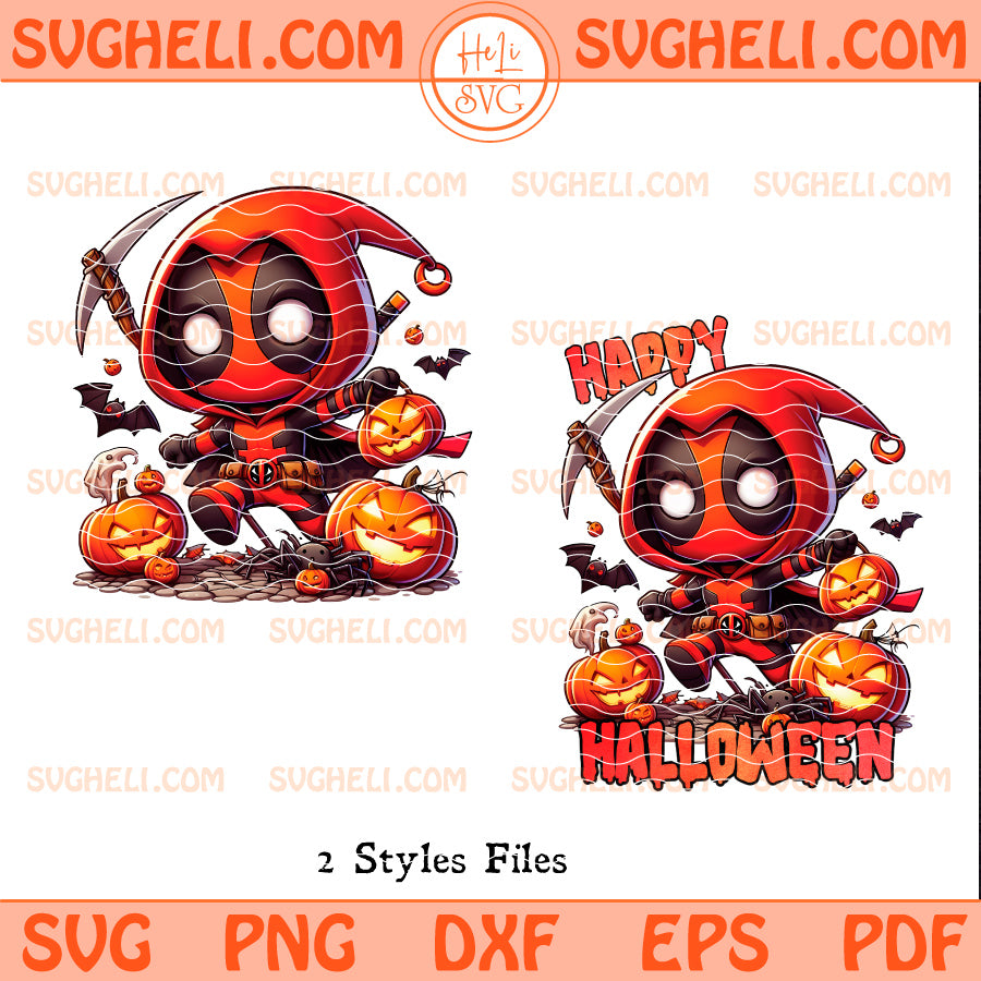 Deadpool Baby Halloween Png, Happy Halloween Deadpool Png