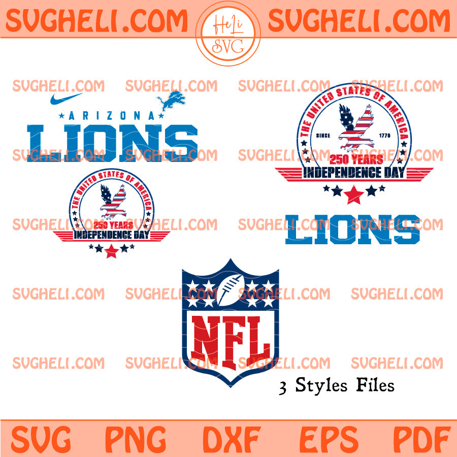 Detroit Lions USA 250th Anniversary Svg, Detroit Lions Svg