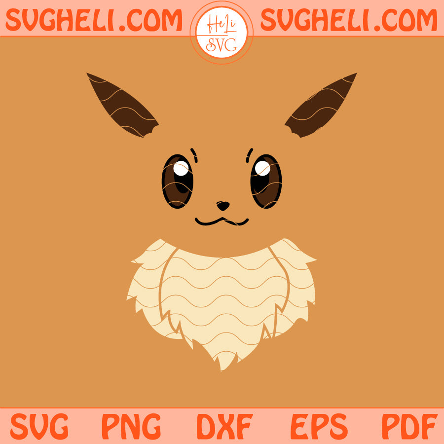 Eeve Face Svg Eevui Pokemon Svg Pokemon Face Svg