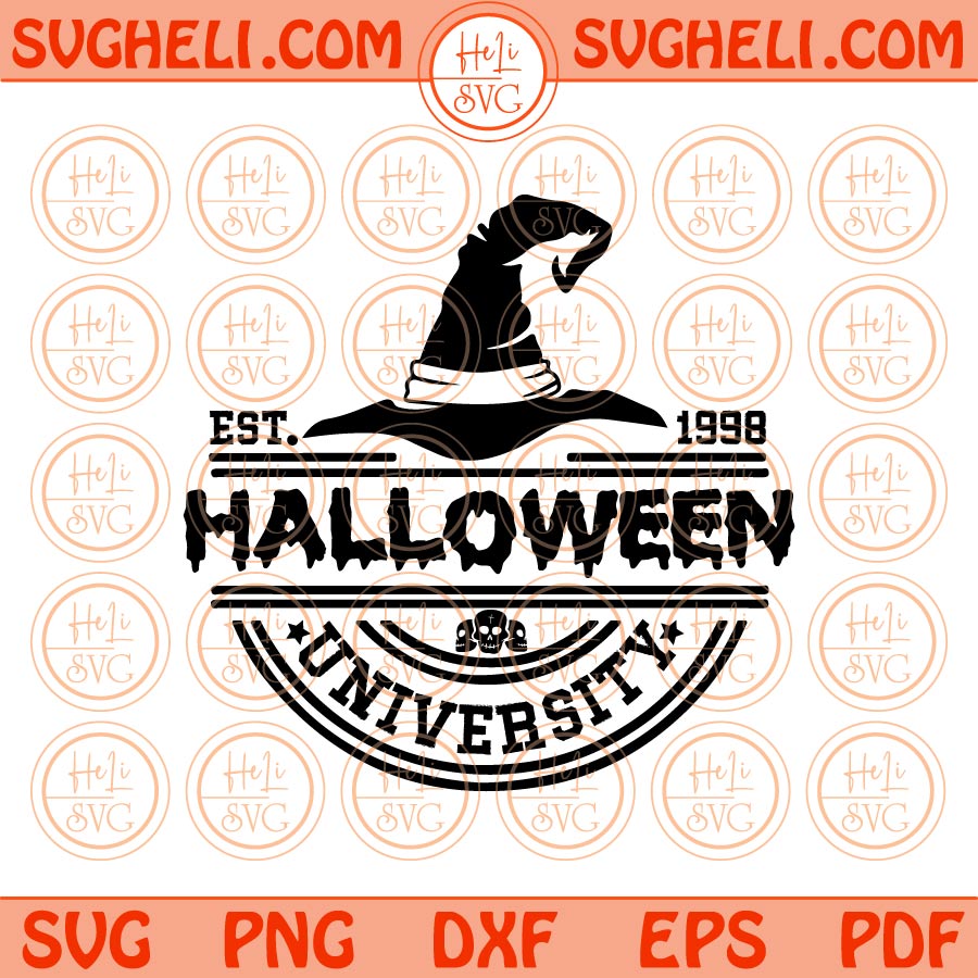 Est 1998 Halloweentown University Svg Witch hat Halloween svg Png