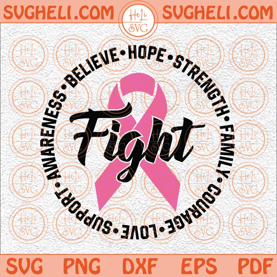 Fight Cancer Svg Crush Cancer Svg Tough Girls Fight Strong Svg