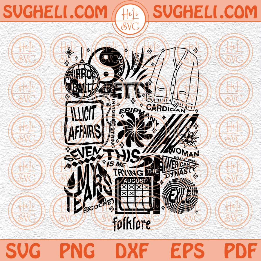 Folklore Tracklist Svg TS Tracklist Svg Swiftie Tracklist Svg