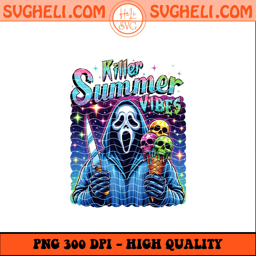 Ghostface Summer Vibes Png Summer Halloween Png
