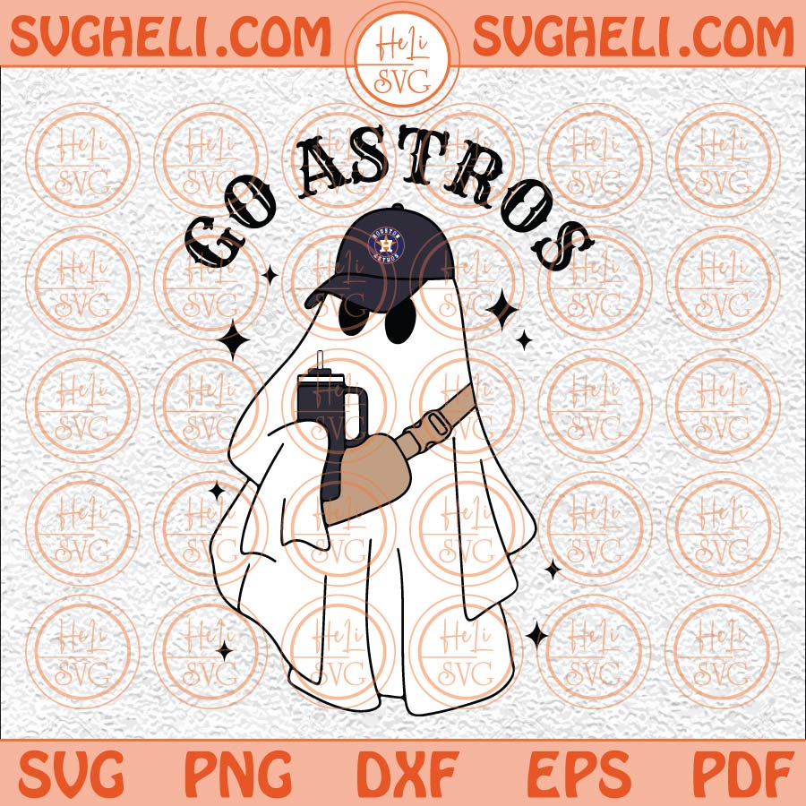 Go Astros Svg Cute Ghost Texas Svg Astro Baseball Halloween Svg