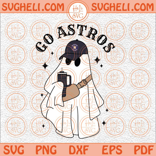 Go Astros Svg Cute Ghost Texas Svg Astro Baseball Halloween Svg
