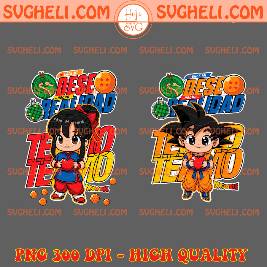 Goku and Chichi Dragon Ball Couples Valentine Png