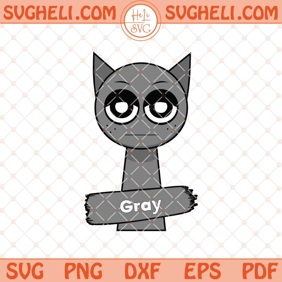 Gray Incredibox Sprunki Svg Gray Sprunki Svg Gray Svg