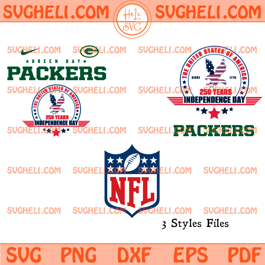 Green Bay Packers USA 250th Anniversary Svg, Packers NFL Svg