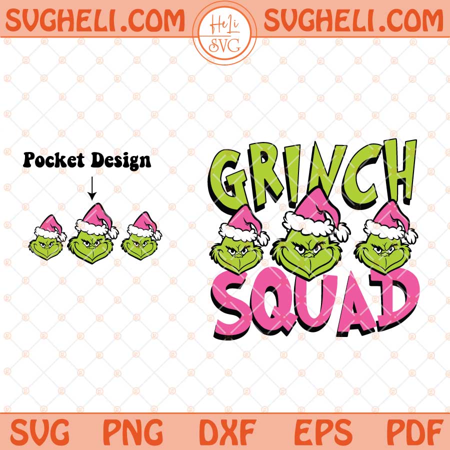 Grinch Squad Svg Retro Christmas Svg Merry Christmas Svg
