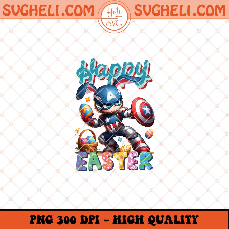 Happy Easter Captain America Png Maverl Easter Bunny Png